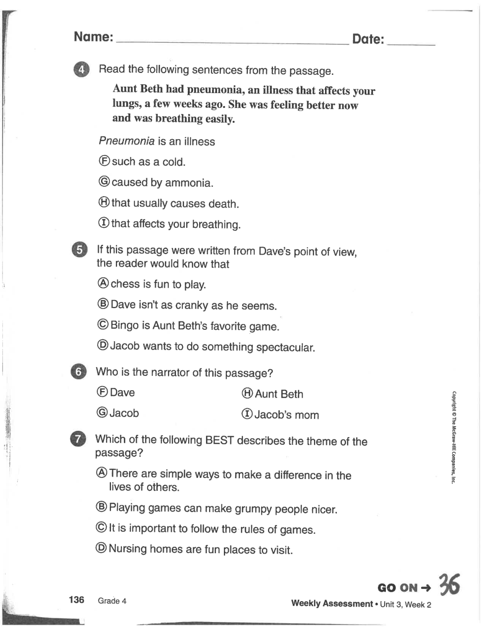 Reading Wonders, Unit 3 Week 2, Bingo - Teegan Ewald | Library | Formative