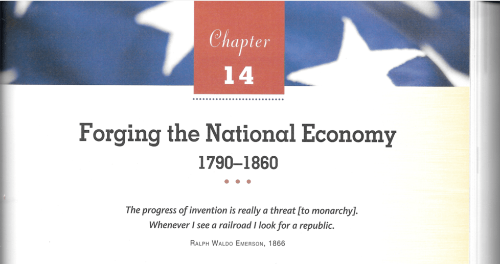 APUSH Chapter 14, Part 1: Forging the National Economy (1790-1860 ...