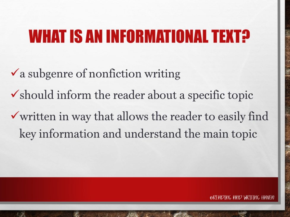 Informational Texts Presentation - DIANA MARTIN | Library | Formative