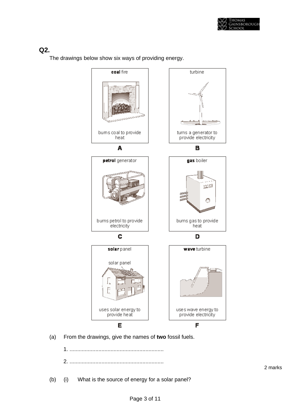TGS Year 8 Energy EOT - Emma Holmes | Library | Formative