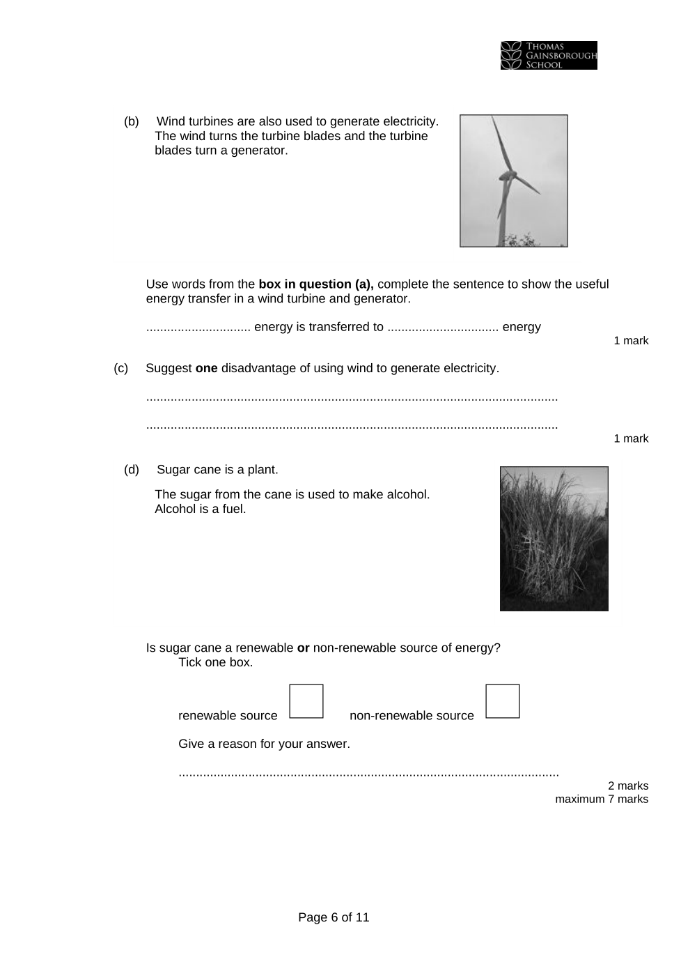 TGS Year 8 Energy EOT - Emma Holmes | Library | Formative