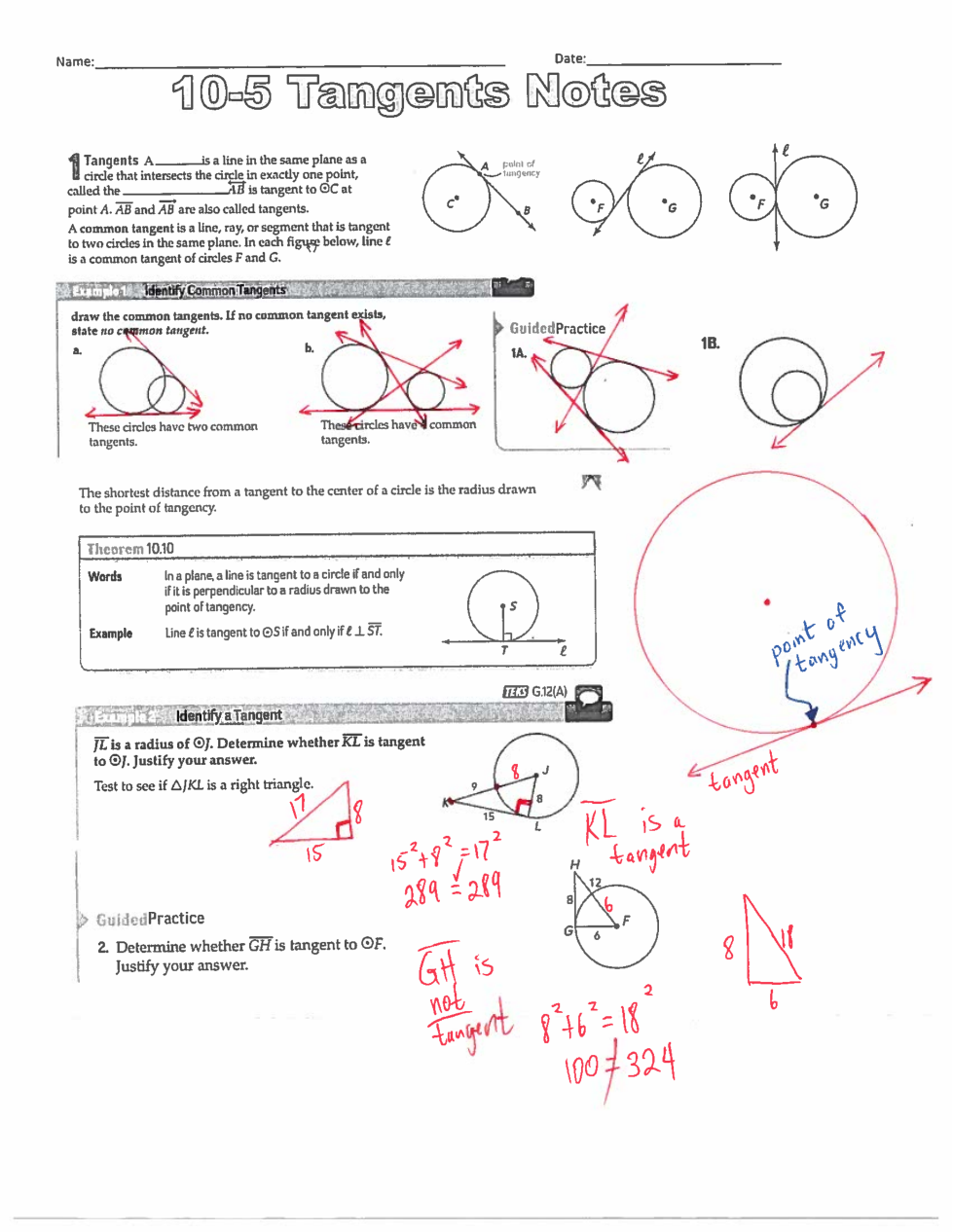 10-5 Circles Tangents - Larry Mooney | Library | Formative