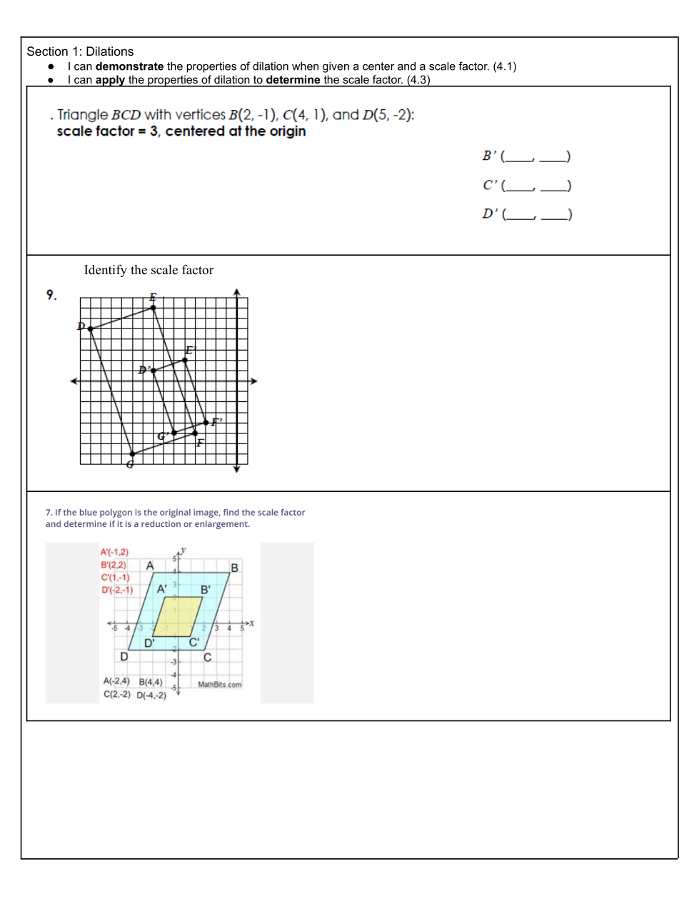 Geom Honors Unit 5 Similar Triangles TEST - Geetika Sharma | Library ...