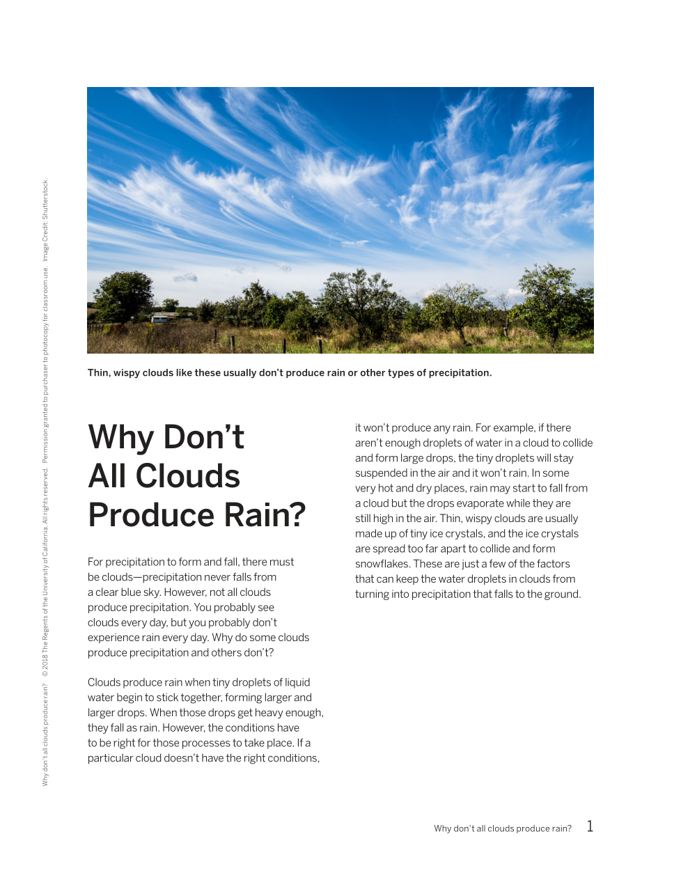 Formation of Clouds and Rain - Jose Moreno | Library | Formative