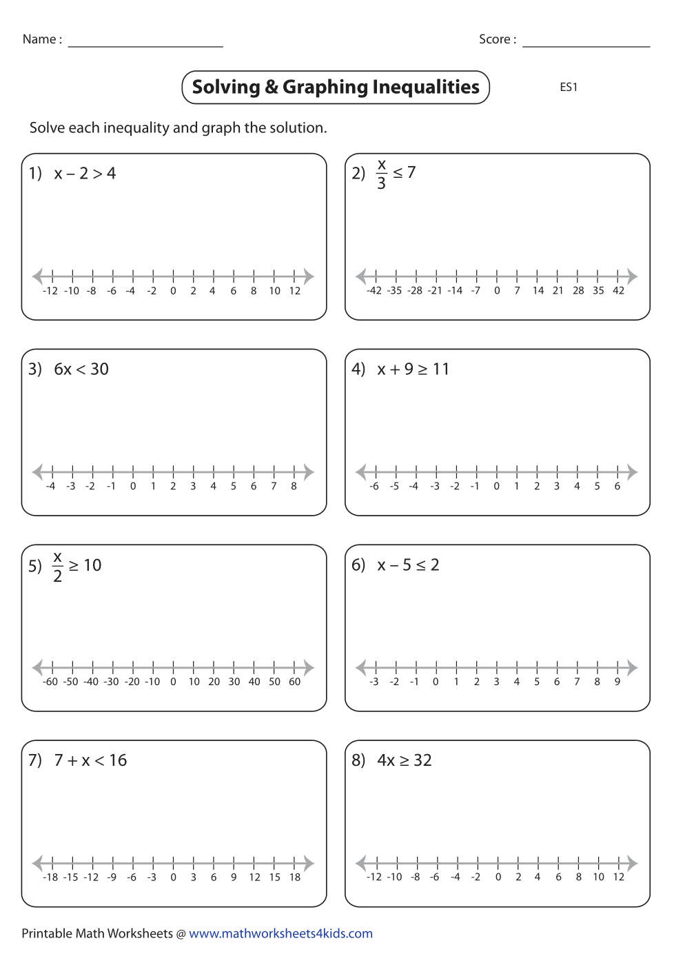 Solving Inequalities REVIEW - Erica Caligiuri | Library | Formative