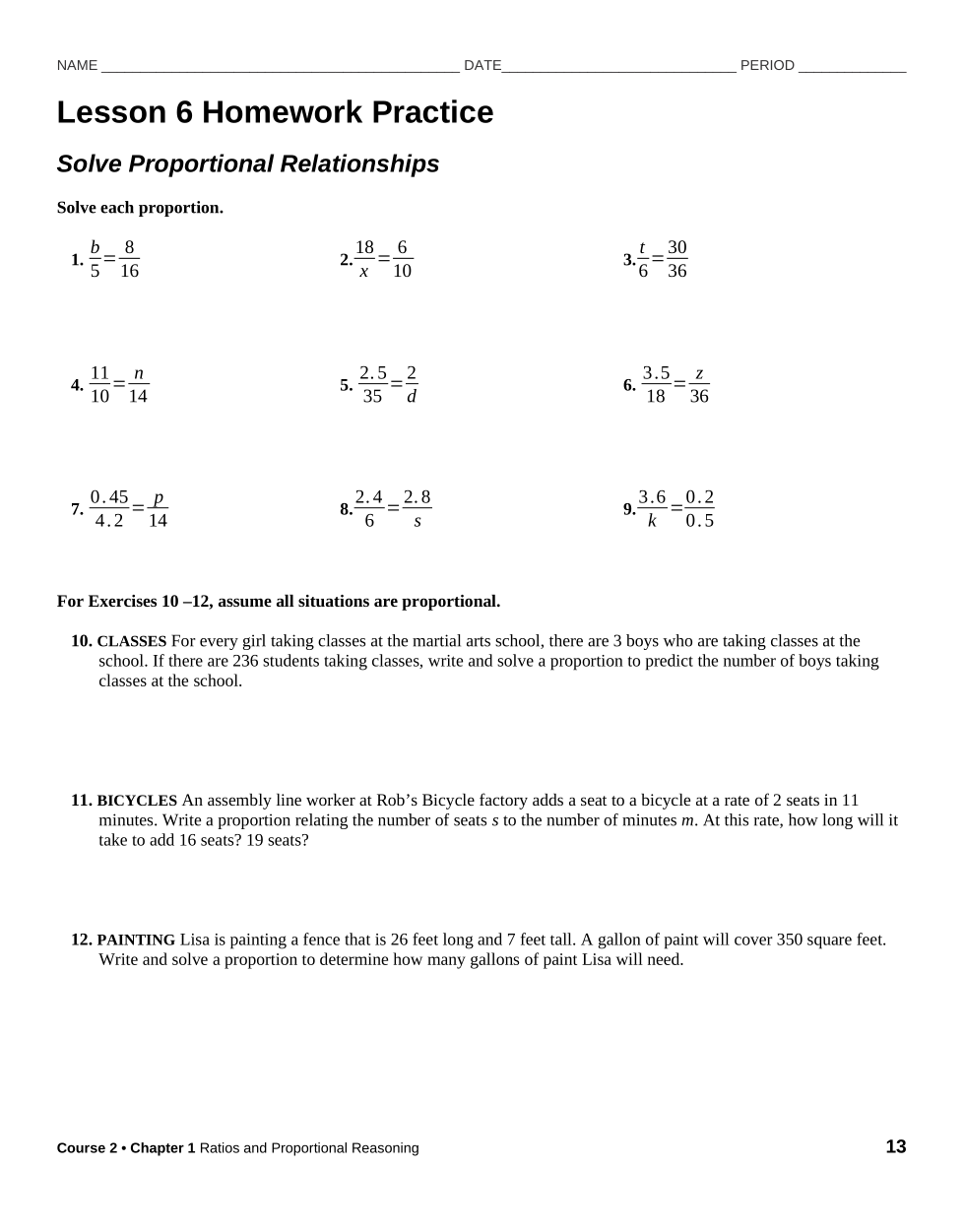 Solving Proportions Practice (1/29/2024) - Regina Sapienza | Library ...