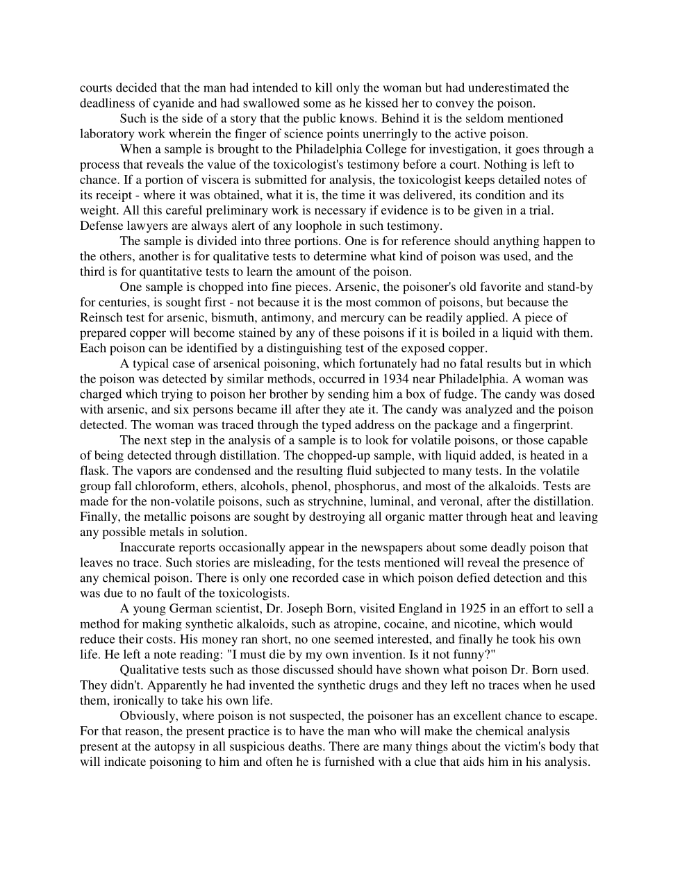 Forensic Toxicology Poison Murders Solved By William Wolf (1935 ...