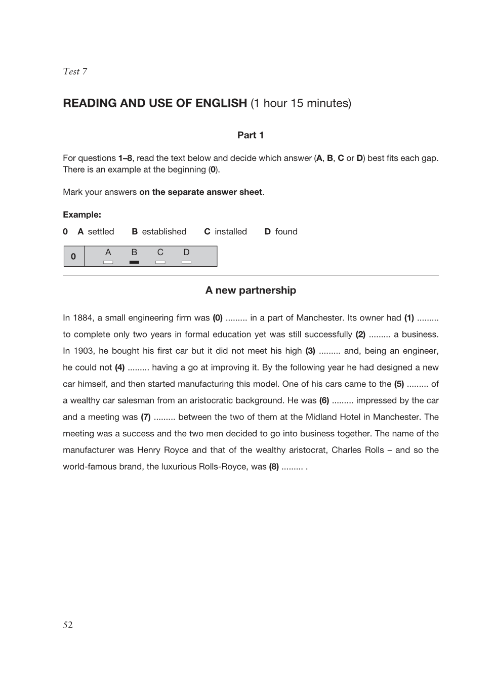 B2 SAMPLE TEST READING AND USE OF ENGLISH - FABIAN CHAVEZ | Library ...