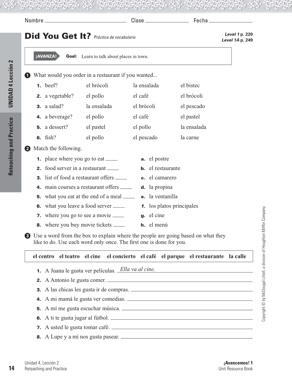 1: U4L2: Vocabulary: Did you get it? - Amanda Rieder | Library | Formative