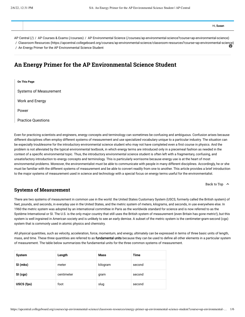 Energy Primer for the AP Student - Sue O'Bannon | Library | Formative