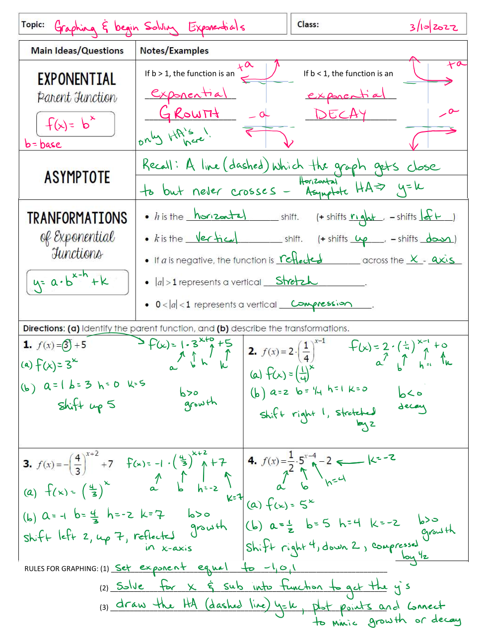 12/5/2022-HW Graphing Exponential Functions - Melanie S Boyd | Library ...