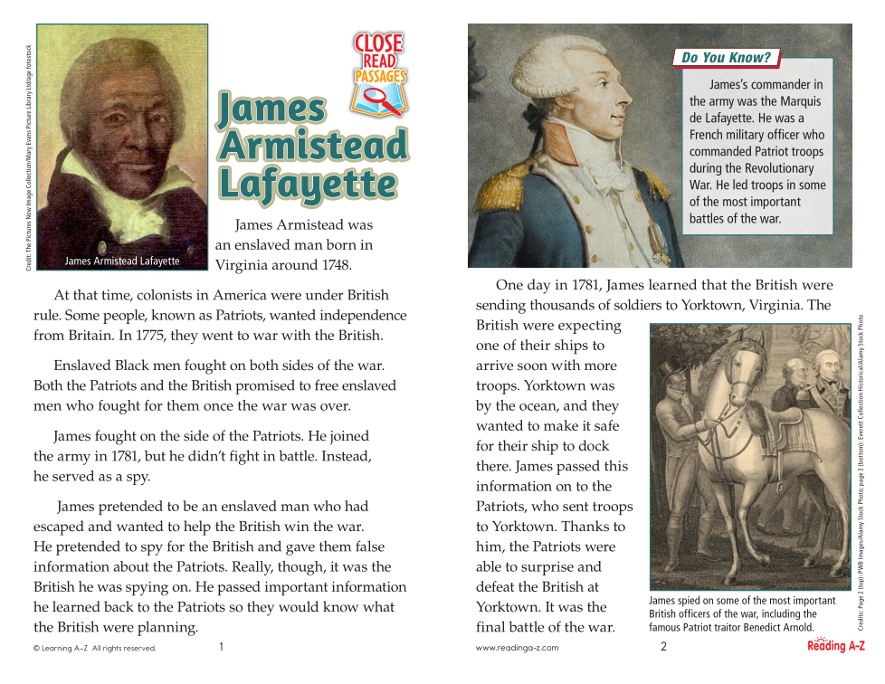 American Revoltion - James Armistead Lafayette - Larissa Beal | Library ...