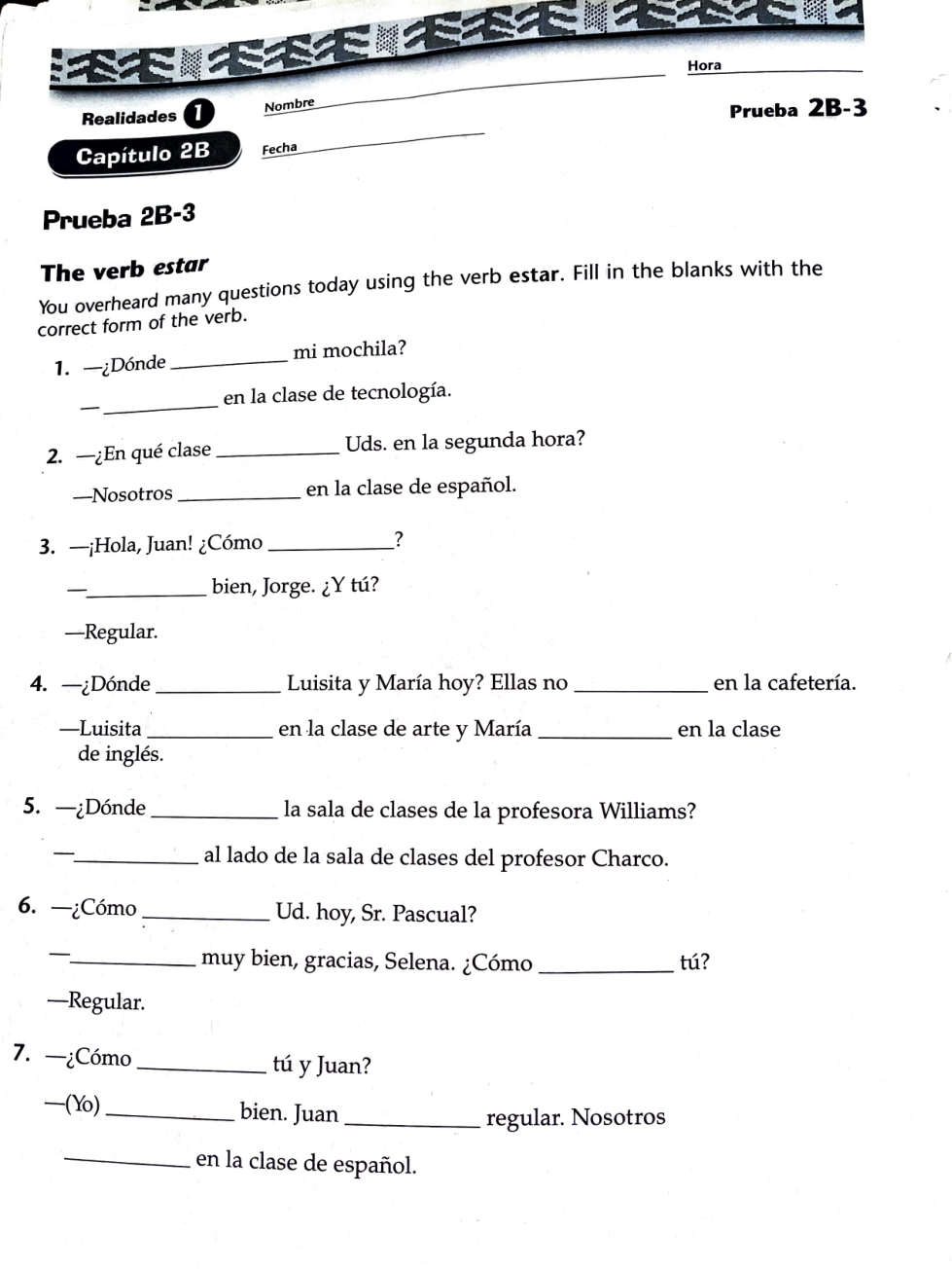 Realidades 2B - Cristina Marchese | Library | Formative