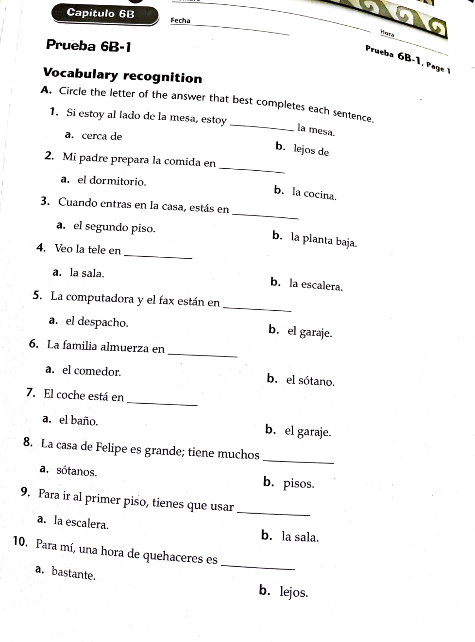 Realidades 6B - Cristina Marchese | Library | Formative