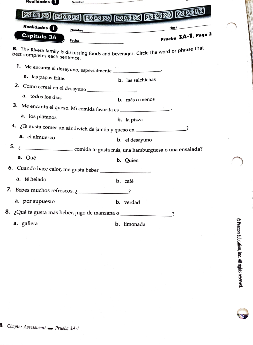 Realidades 3A - Cristina Marchese | Library | Formative