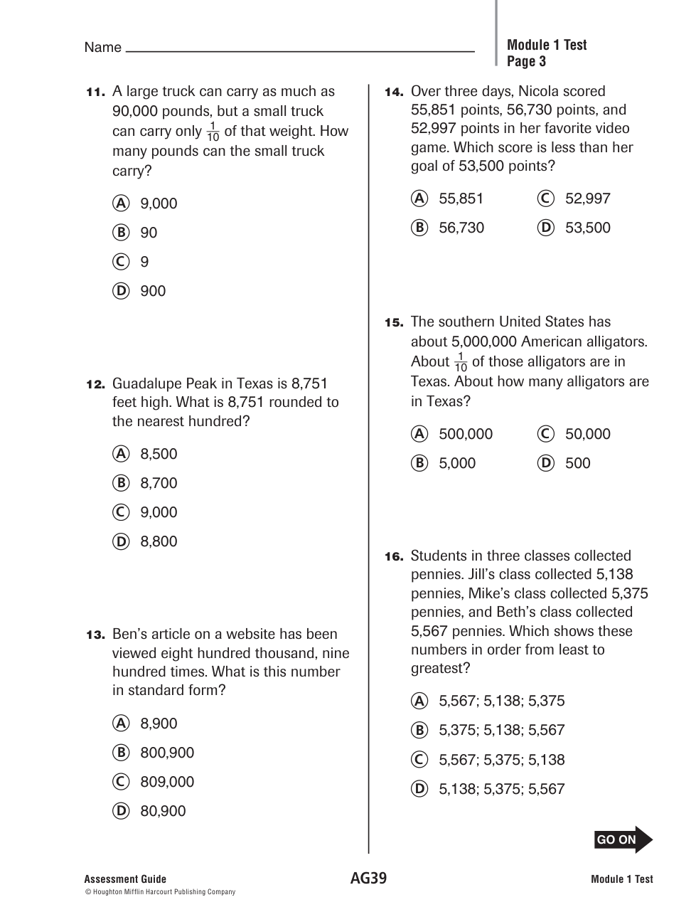 Module 1 Math Test - Summer Barnes | Library | Formative