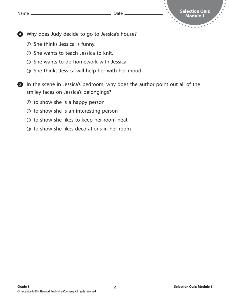 Module 1 Week 2 Selection Quiz - ALEXANDRIA GILBERT | Library | Formative