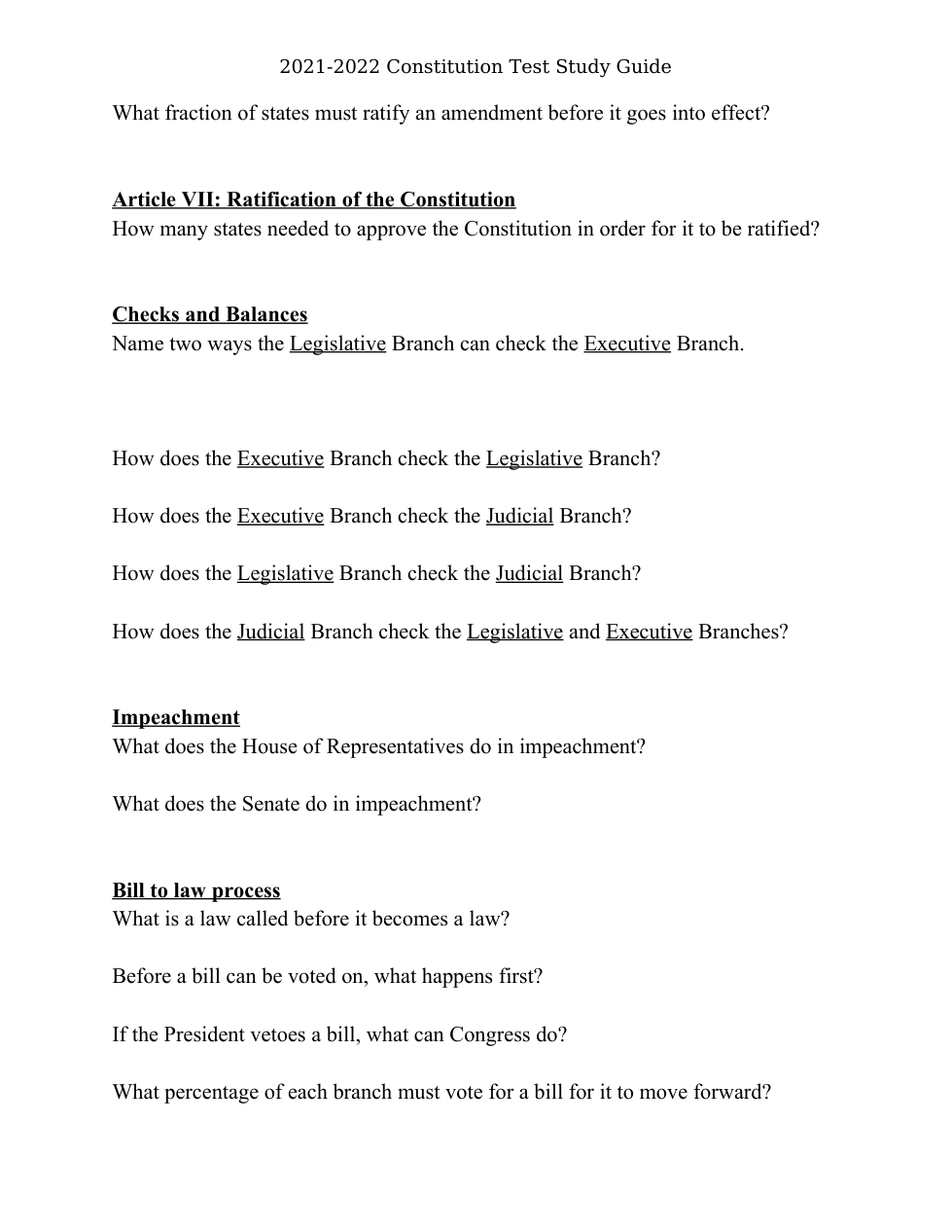 Constitution Study Guide B - Mariana Bibian | Library | Formative