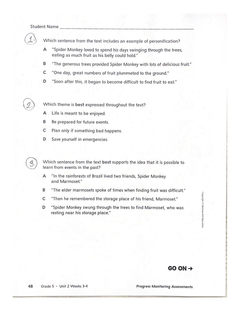 Unit 2: Weeks 3 & 4 Test - Kelly Albers | Library | Formative