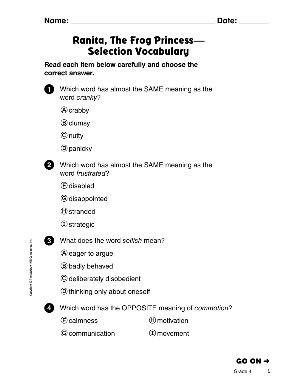 Ranita VOCABULARY AND COMPREHENSION Unit 2 Week 3 - Kristi Korgel ...