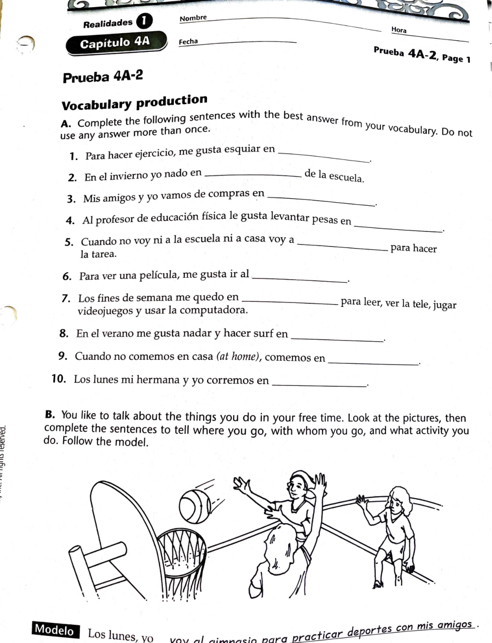 Realidades 4A - Cristina Marchese | Library | Formative