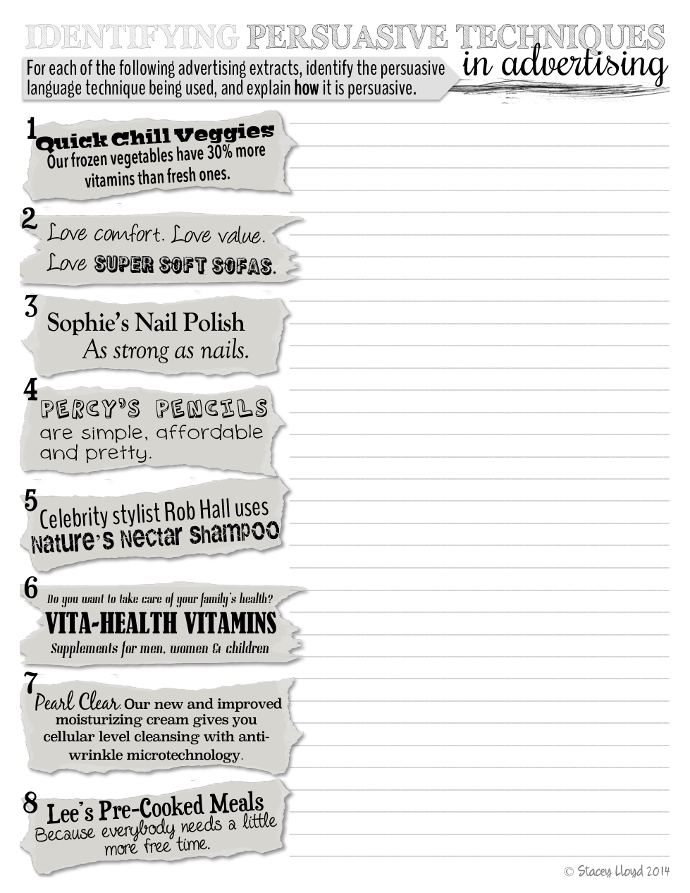 Persuasive Techniques Practice - Cheyenne Falls | Library | Formative