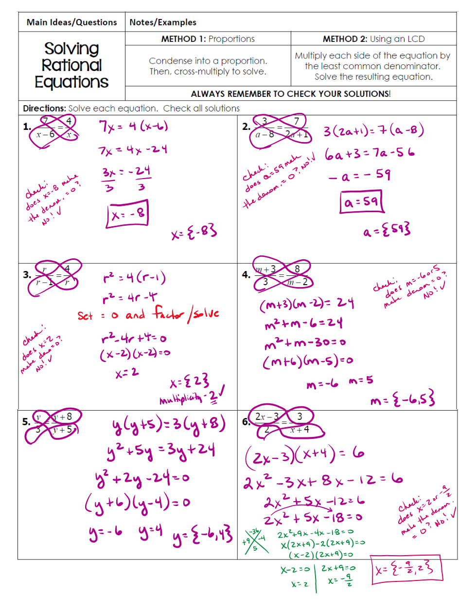 11/9/2022-HW Solving Rational Equations - Melanie S Boyd | Library ...