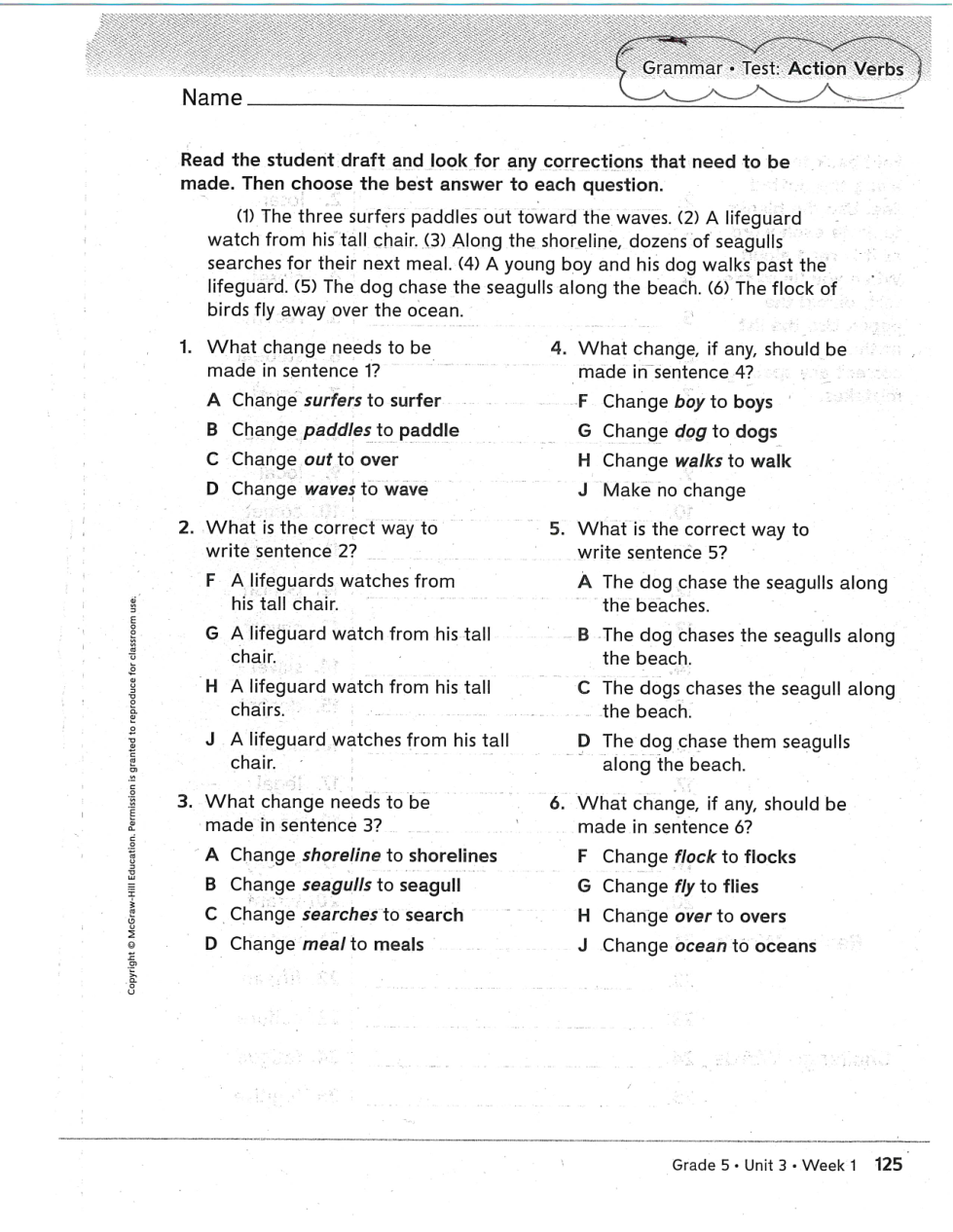 Wonders: Unit 3 Week 1 Test - Kelly Pollock | Library | Formative