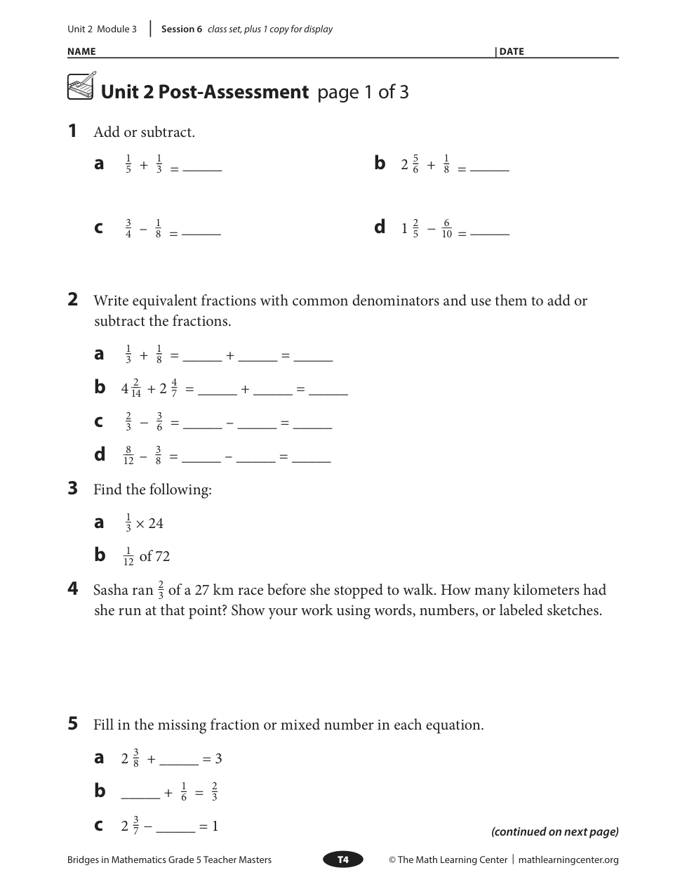 Unit 2 Post Assessment Bridges - Christine Kovacs | Library | Formative