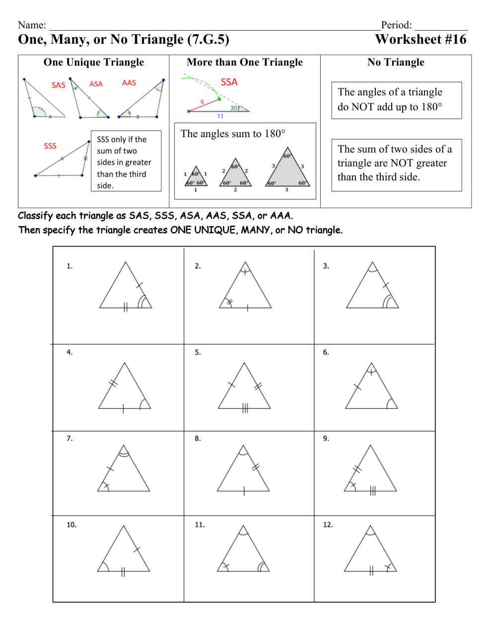 734LRIS WS #16 (Gold) One, Many, or No Triangle - Janelle Warby ...