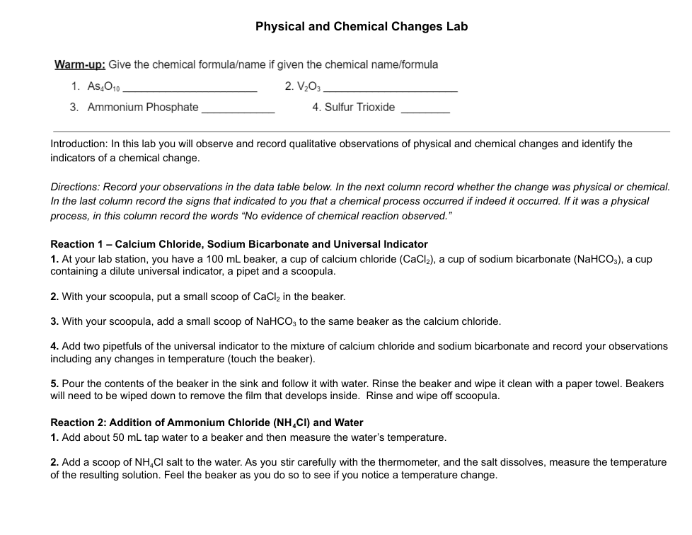 2/14: Physical and Chemical Changes Lab - Austin Blackford | Library ...