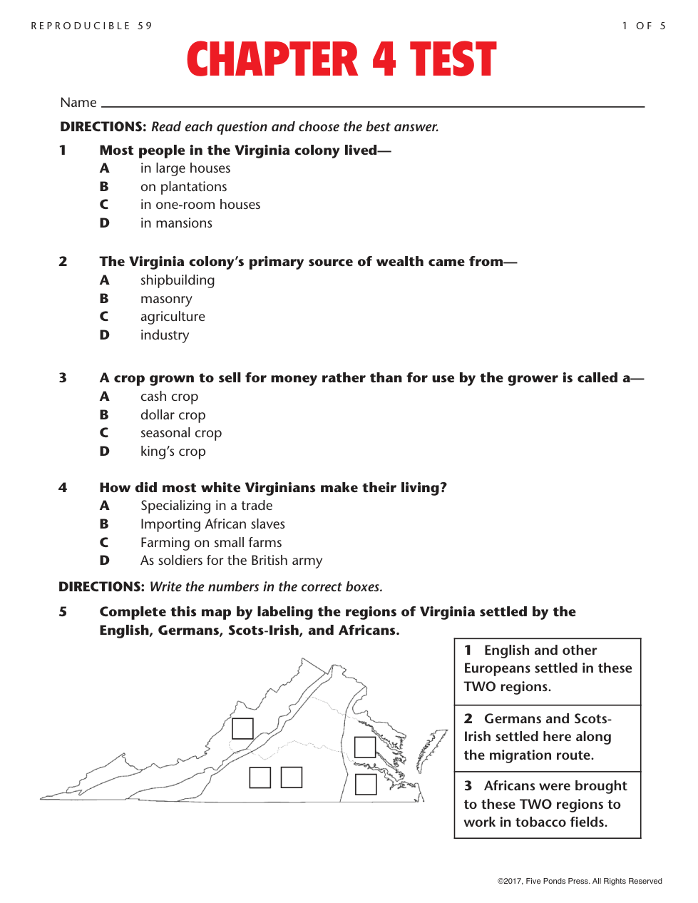 VA studies Chapter 4 Test - Elise Jernigan | Library | Formative