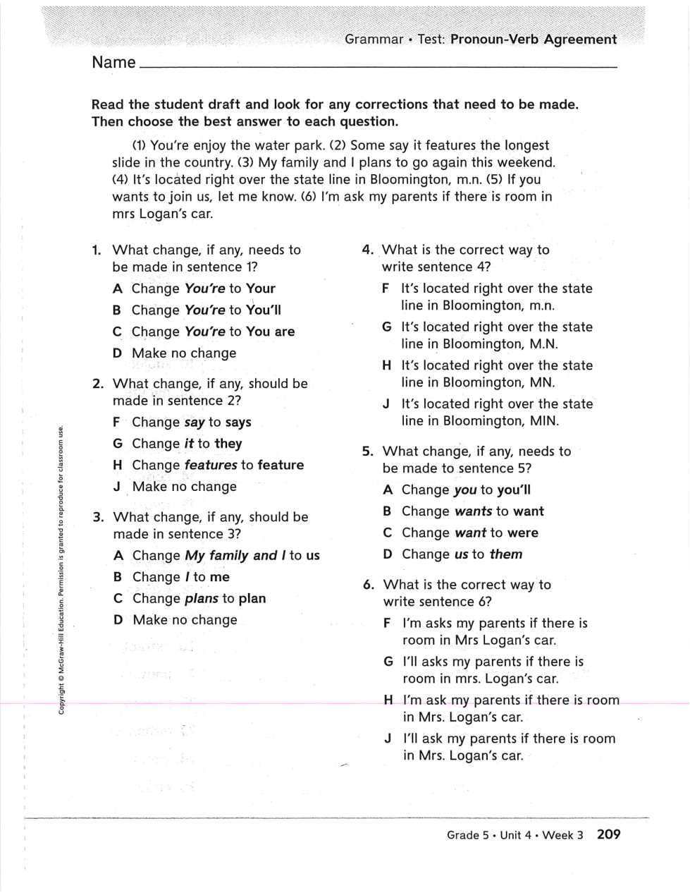 Wonders Unit 4 Week 3 Test - Kelly Pollock | Library | Formative