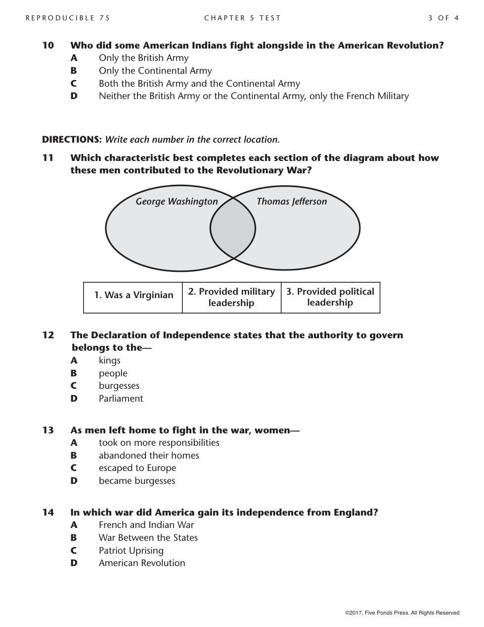 VA Studies - Chapter 5 Assessment: Revolutionary War - Elise Jernigan ...