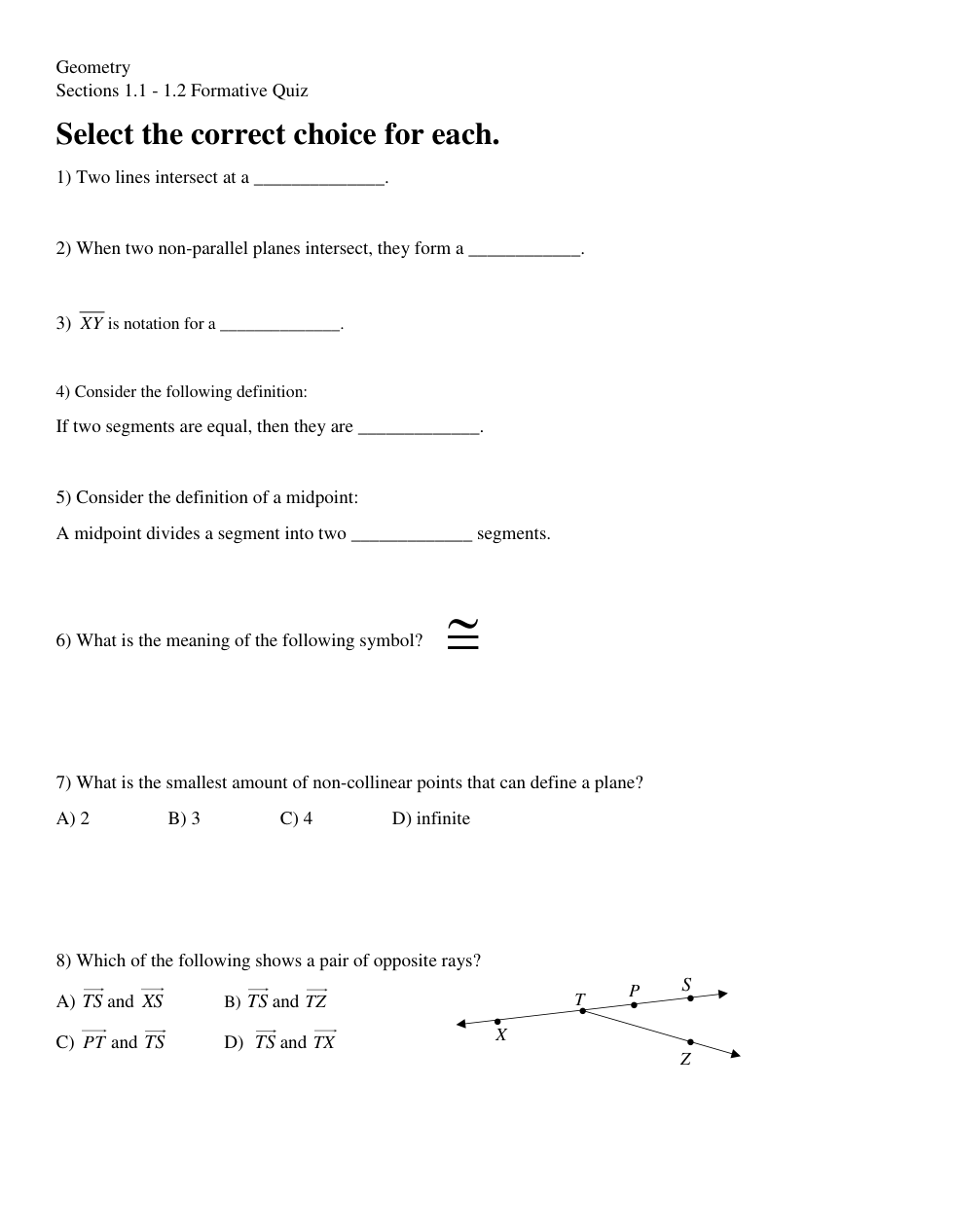 Sections 1.1 - 1.2 Quiz Part 1 - Brad McDaniel | Library | Formative