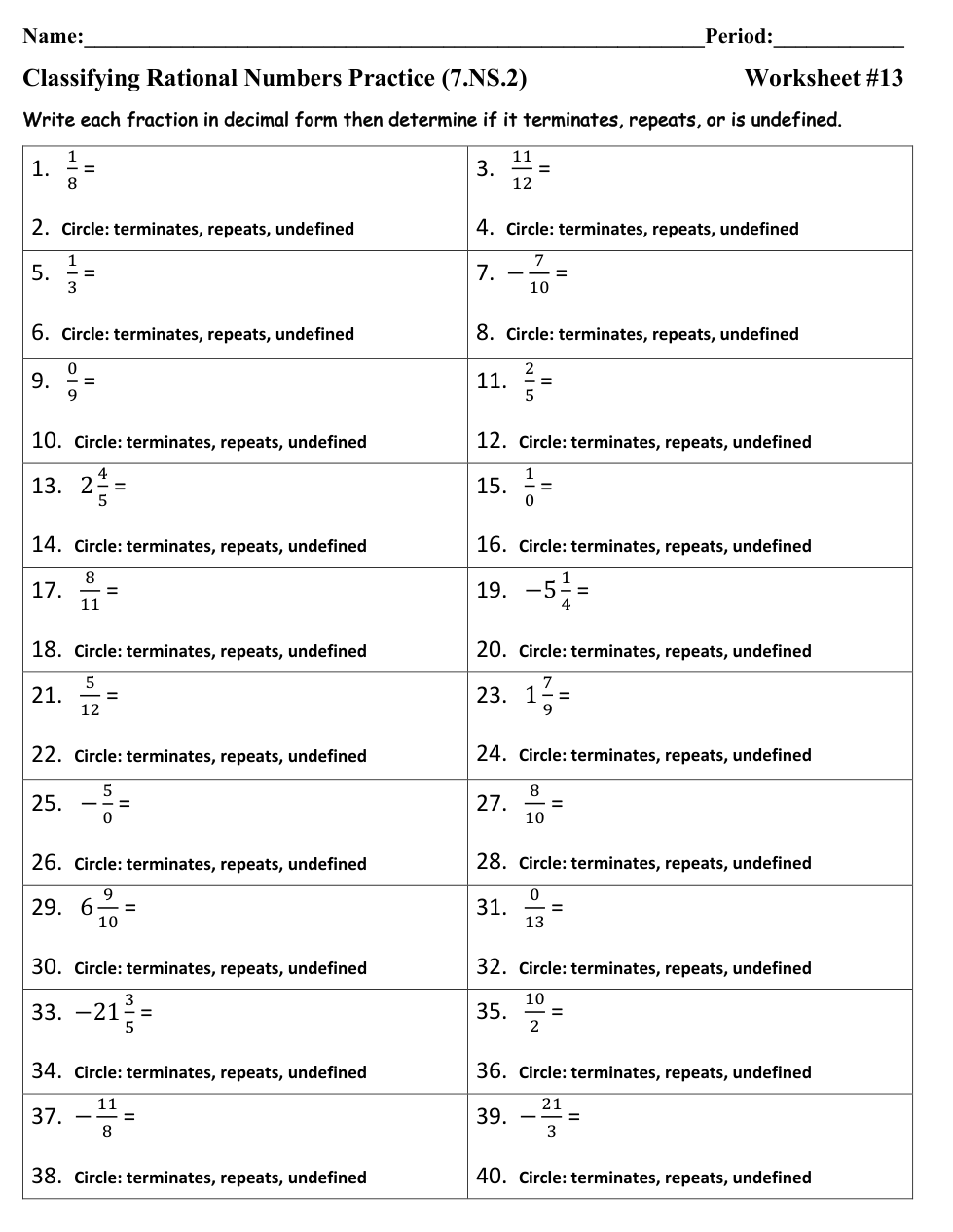 734LRIS WS#13 (Blue) Classifying Rational Numbers - Doni Bateman ...