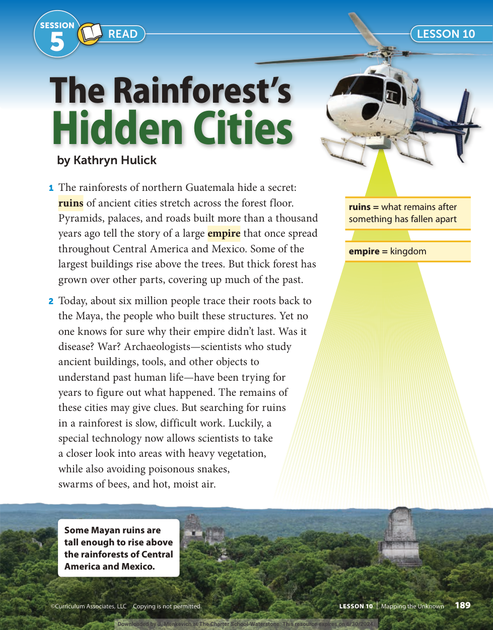 L10S5 The Rainforest's Hidden Cities (Inferences) - Jovana Menkevich ...