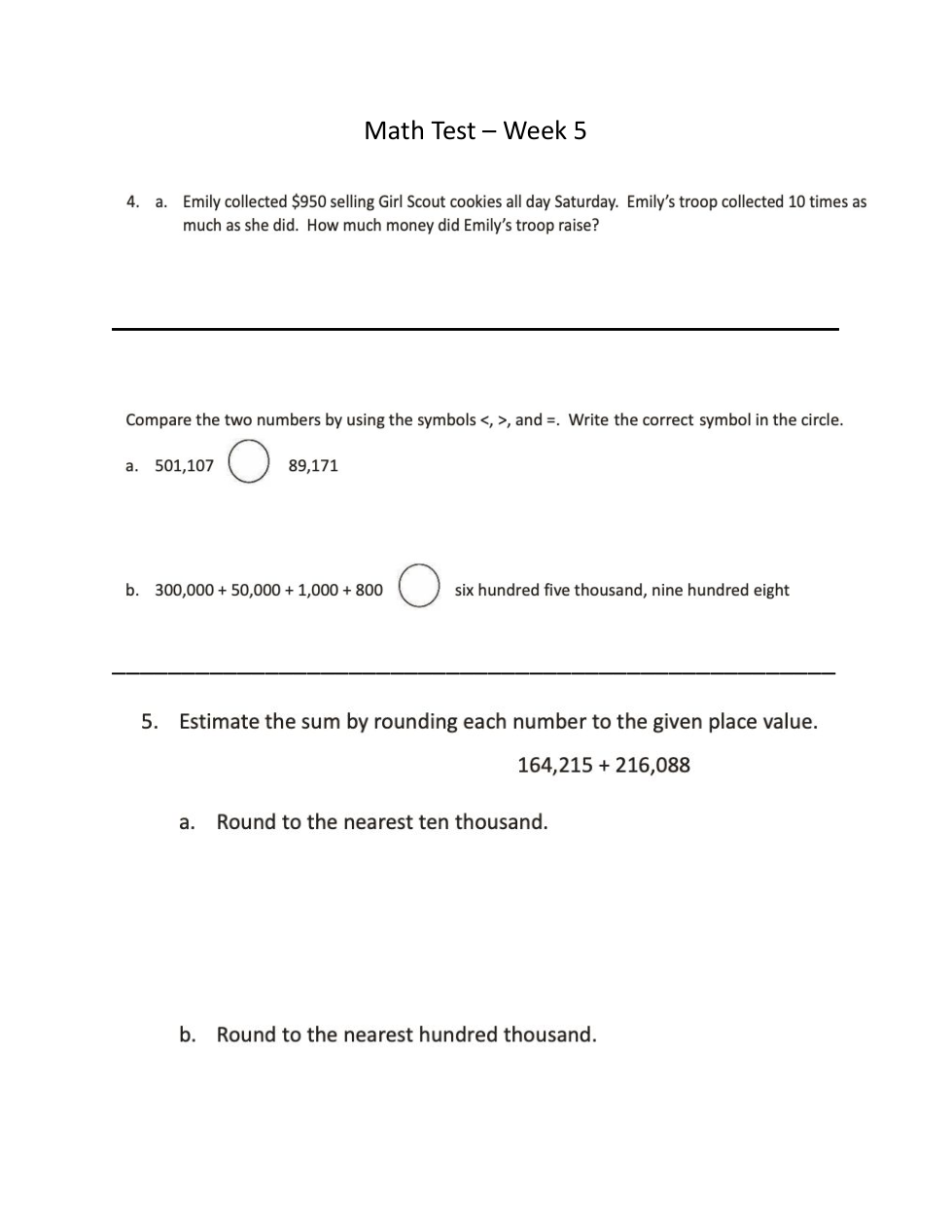 Weekly Math Quiz #5 - Sandra Gonzalez | Library | Formative