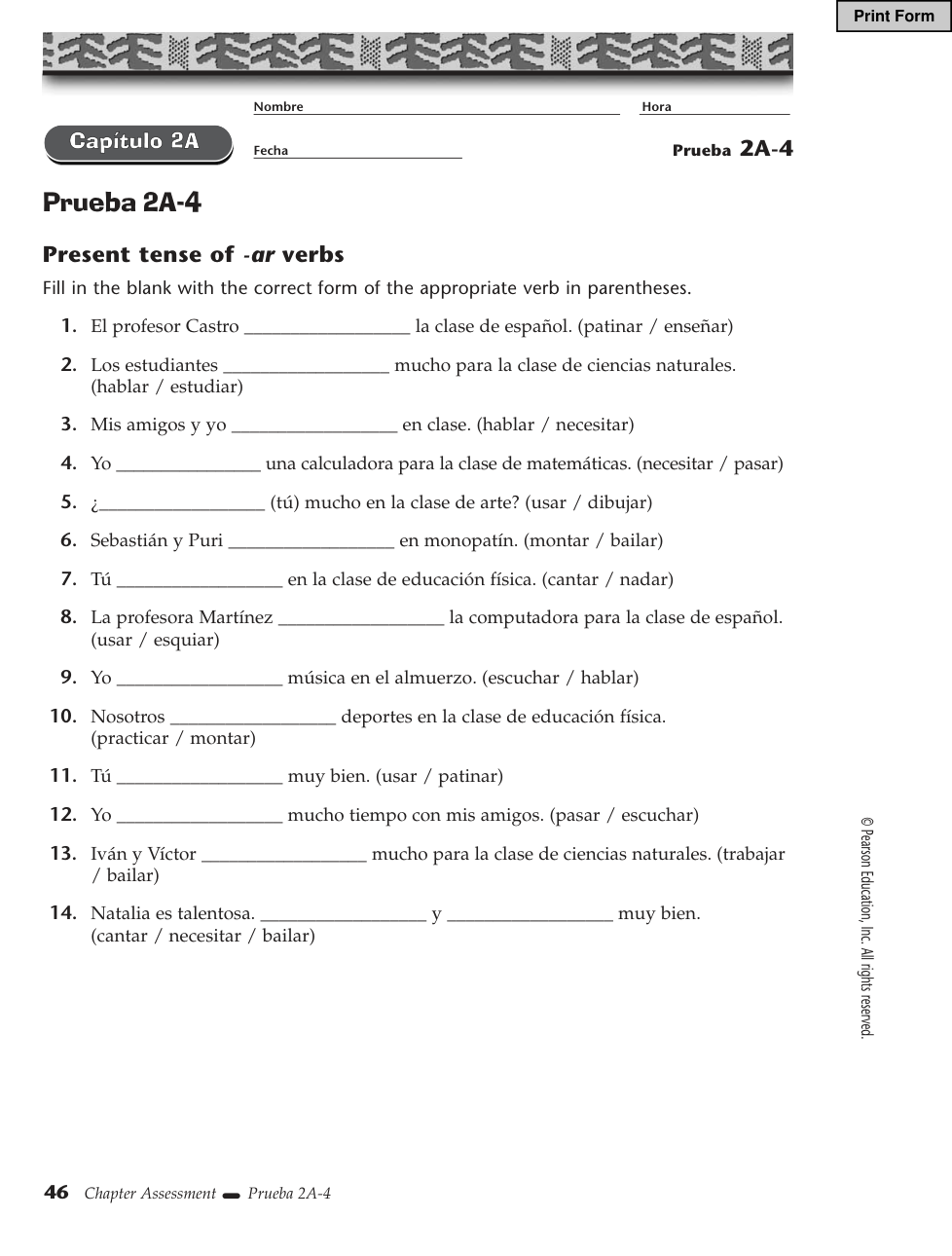 Ser, Gustar y AR verbs - Julee Aguilera | Library | Formative