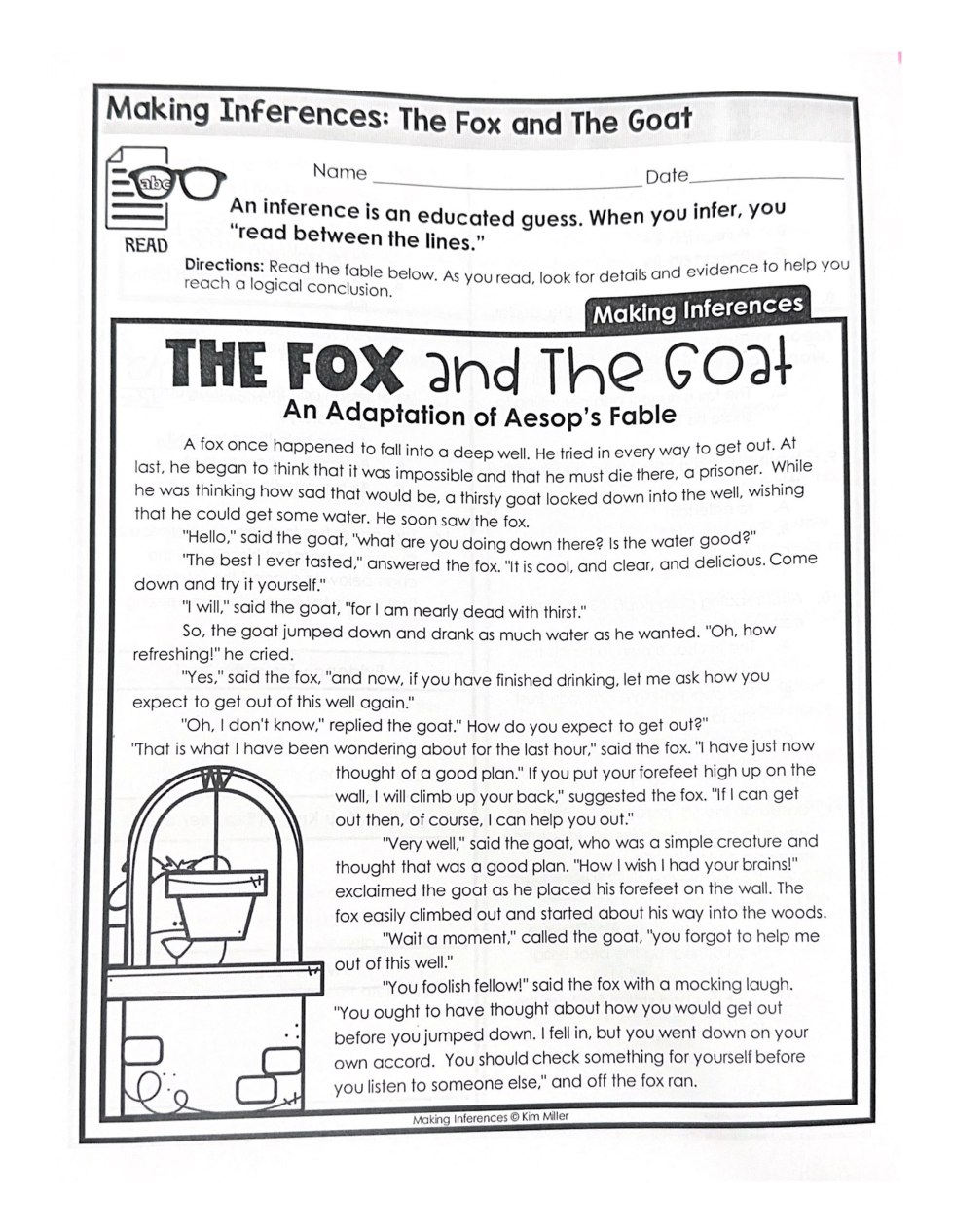 Making Inferences: The Fox and The Goat - Ashley Mullins | Library ...