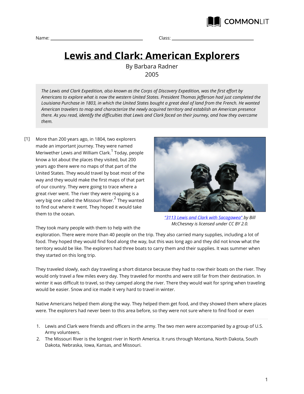 Lewis and Clark: American Explorers 9/29 - Samantha Ortiz | Library ...