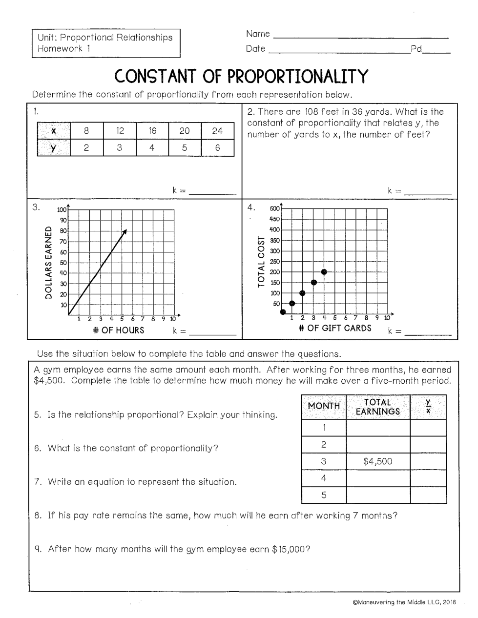 MTM Constant of Proportionality - Jill Starkey | Library | Formative