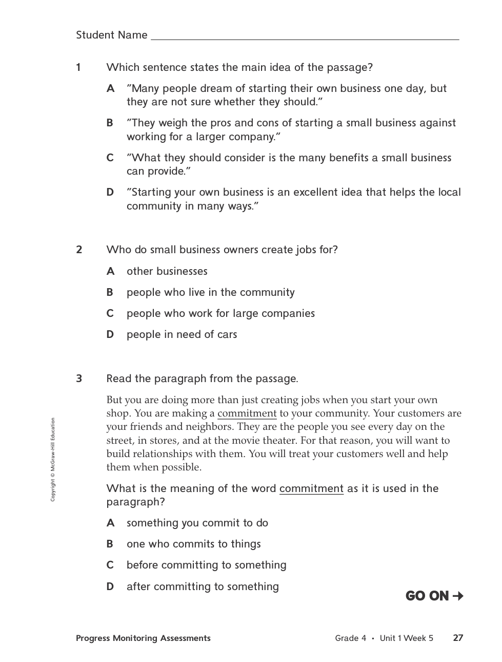 Unit 1 Week 5 Wonders Assessment - Melissa Rollins Geary | Library ...