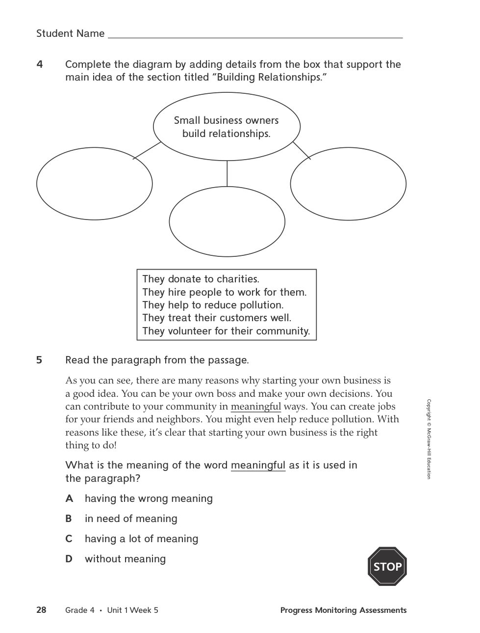 Unit 1 Week 5 Wonders Assessment - Melissa Rollins Geary | Library ...