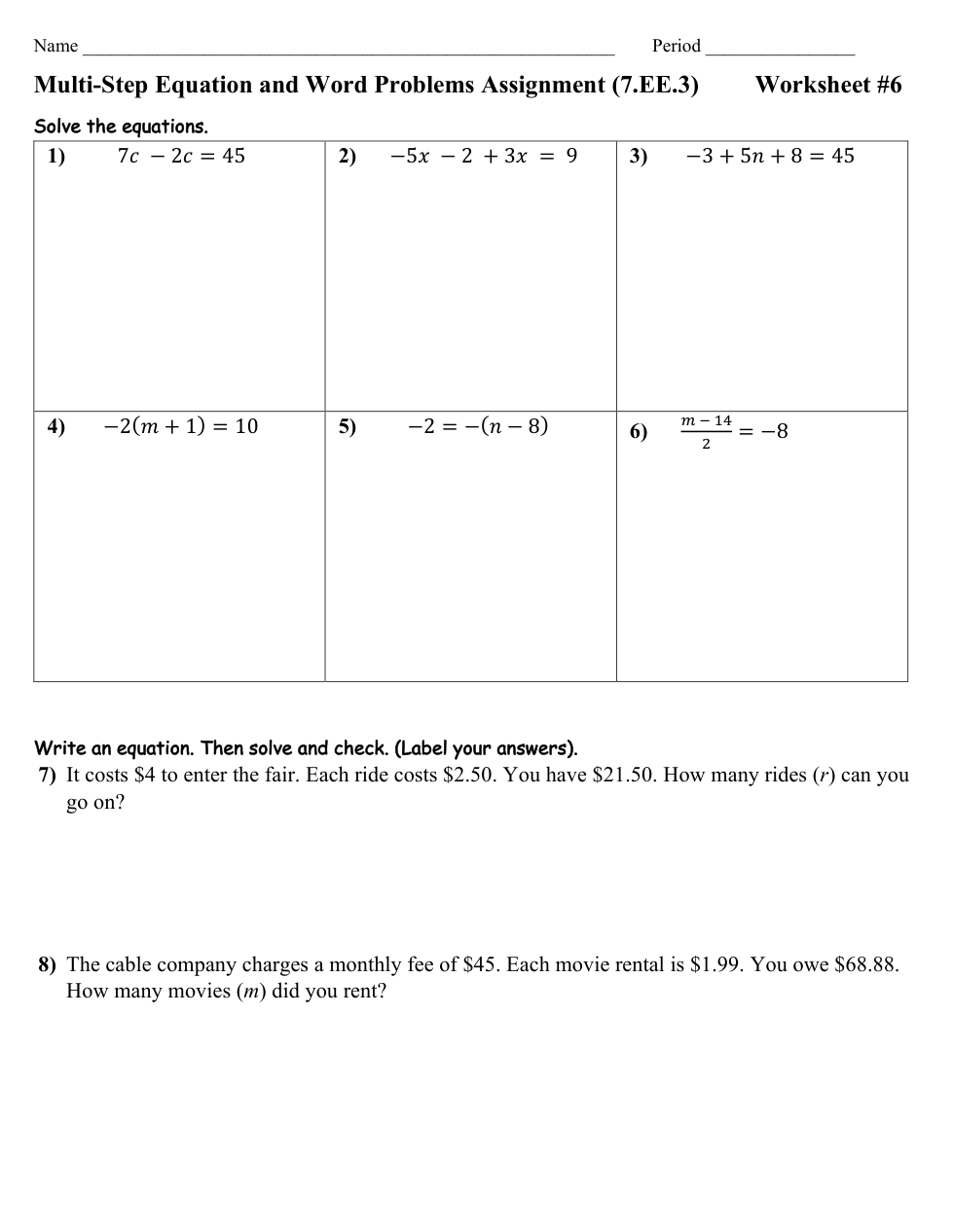 734LRIS WS#8 (Buff) Multi-Step Equations w/Word Problems - Doni Bateman ...