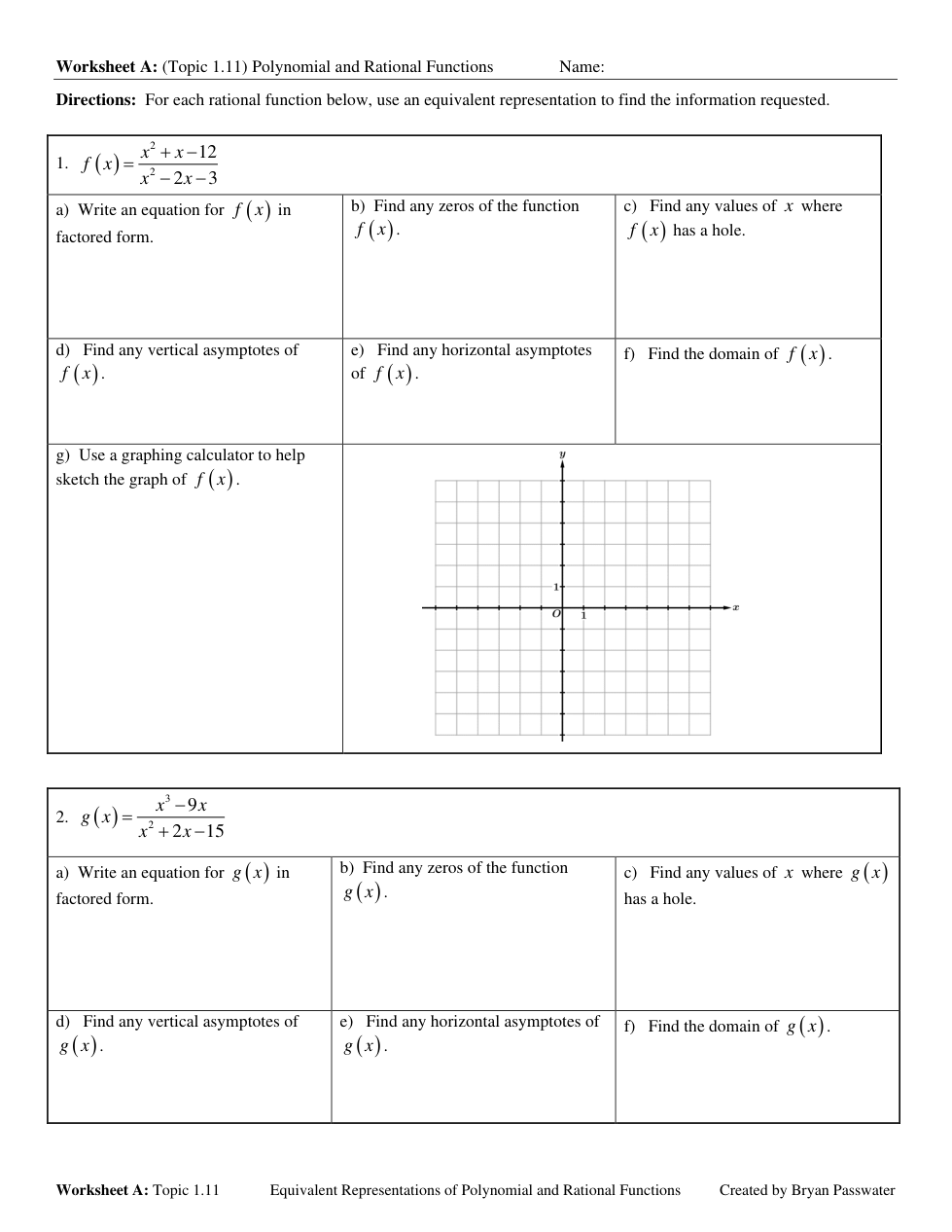 Topic 1.11 WS A_Equivalent Representations of Polynomial and Rational ...