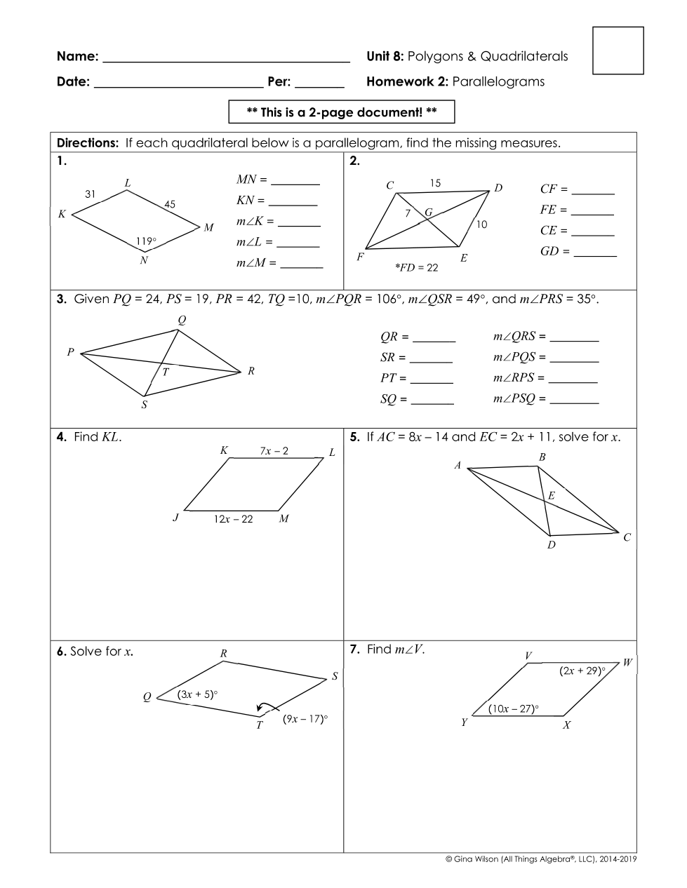 5.2 Properties of Parallelograms - Madison Colburn | Library | Formative