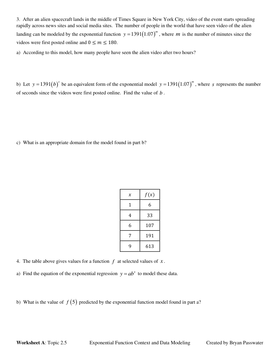 WSA(topic 2.5)Exponential Data Modeling - Sherra S Carr | Library ...