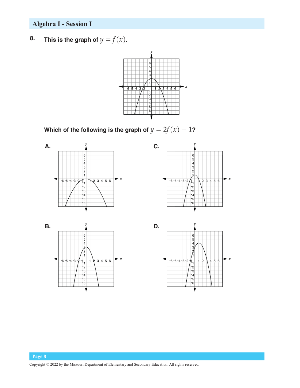 Algebra I EOC: Practice Test - Kimberly Kellerkern | Library | Formative