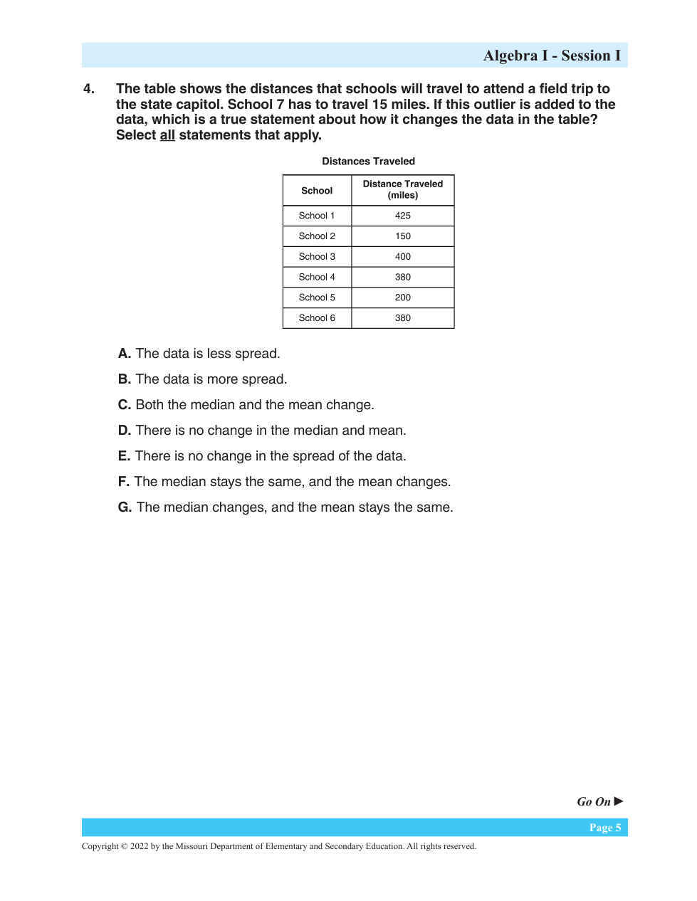 Algebra I EOC: Practice Test - Kimberly Kellerkern | Library | Formative